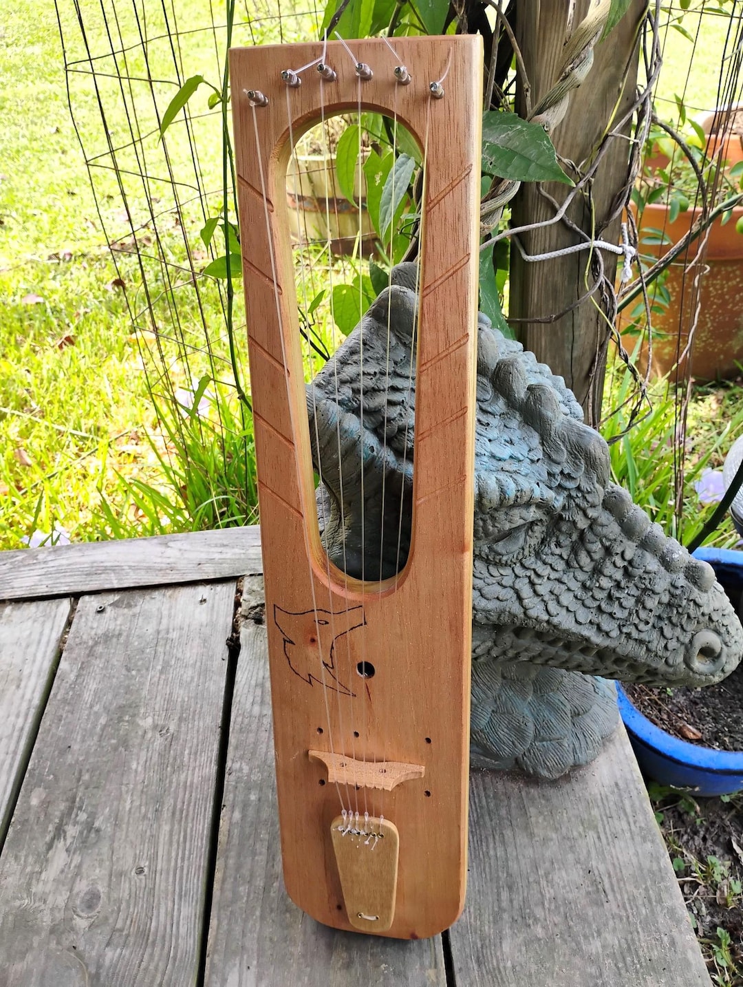 Anglo Saxon Lyre Traveler "wolf" - Etsy