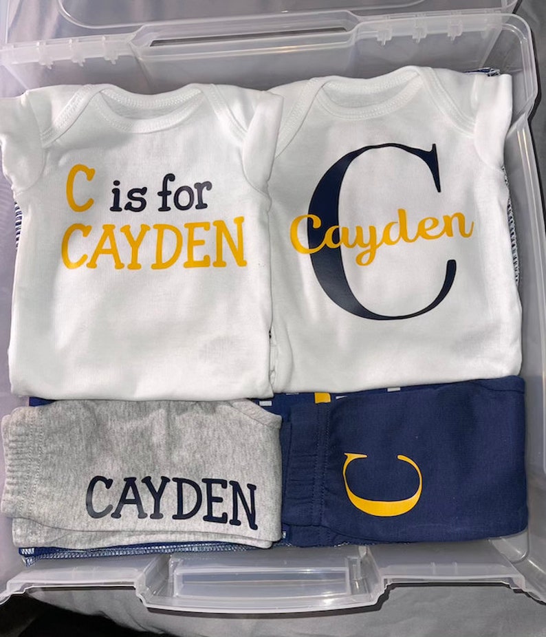Boys Personalized Baby Box Blue/yellow - Etsy