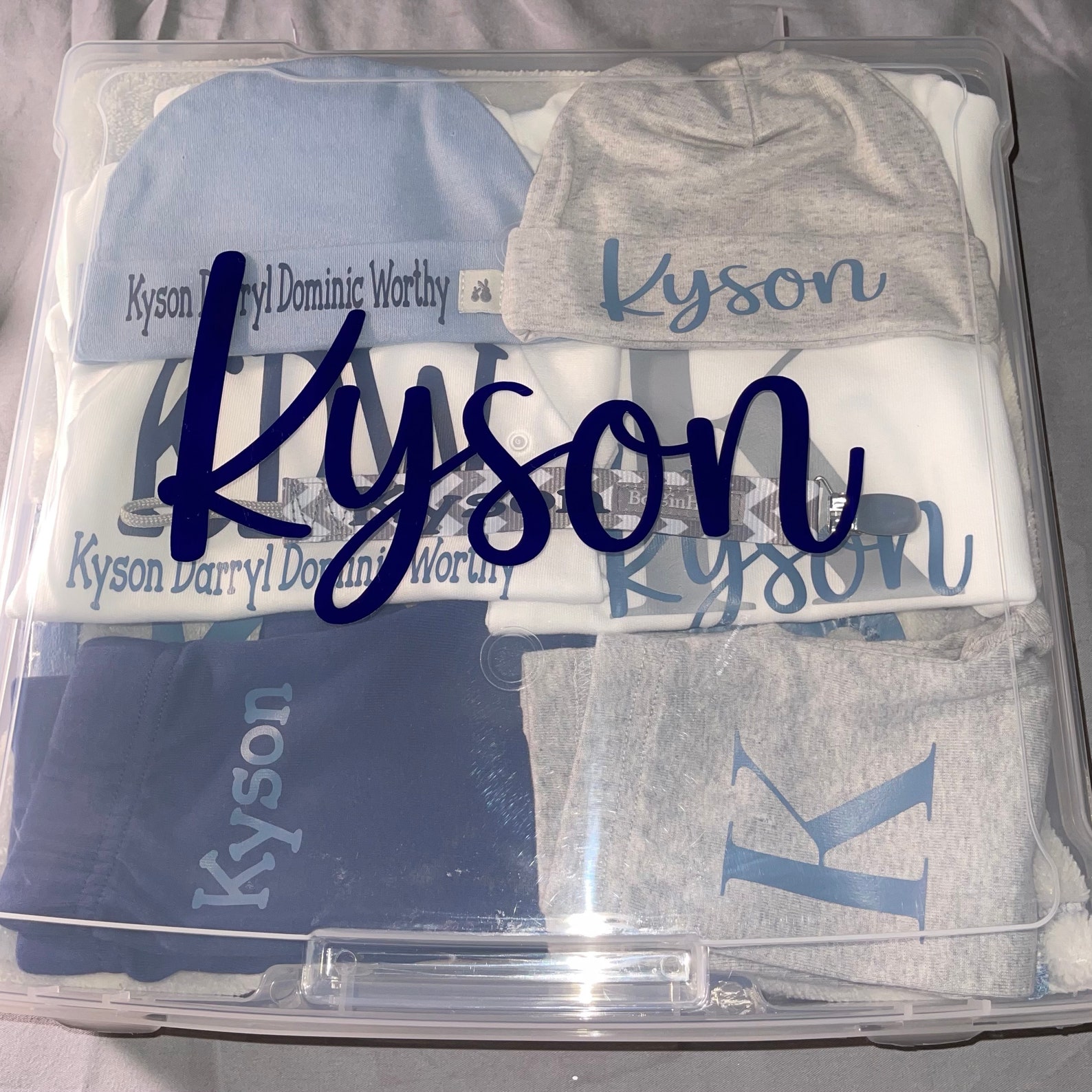Boys Personalized Baby Box - Etsy