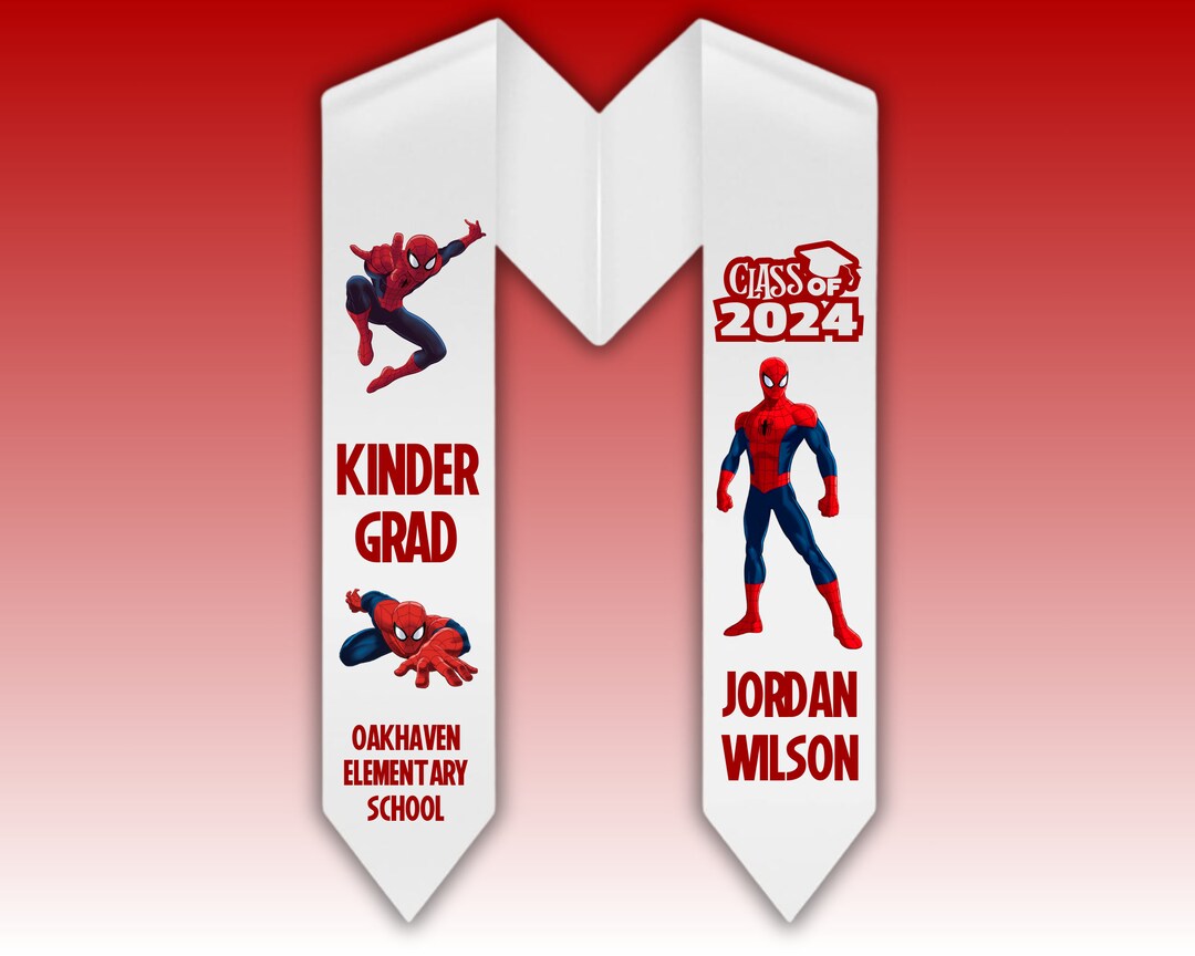 Spider Pre-k Kindergarten Elementary Graduation Stole [rushing Shipping ...