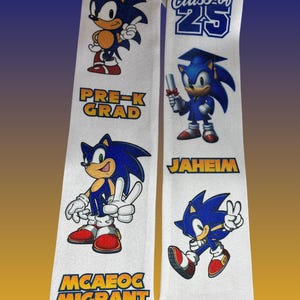 Sonic Pre-k Kindergarten Elementary Personalized Graduation Stole - Etsy
