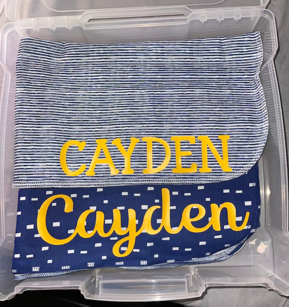 Boys Personalized Baby Box Blue/yellow - Etsy