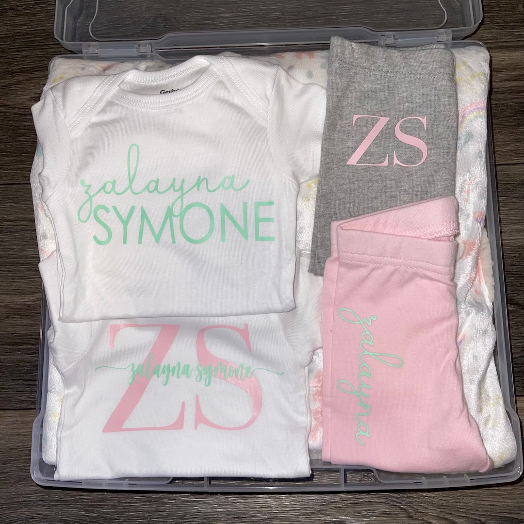 Girls Personalized Baby Box - Etsy