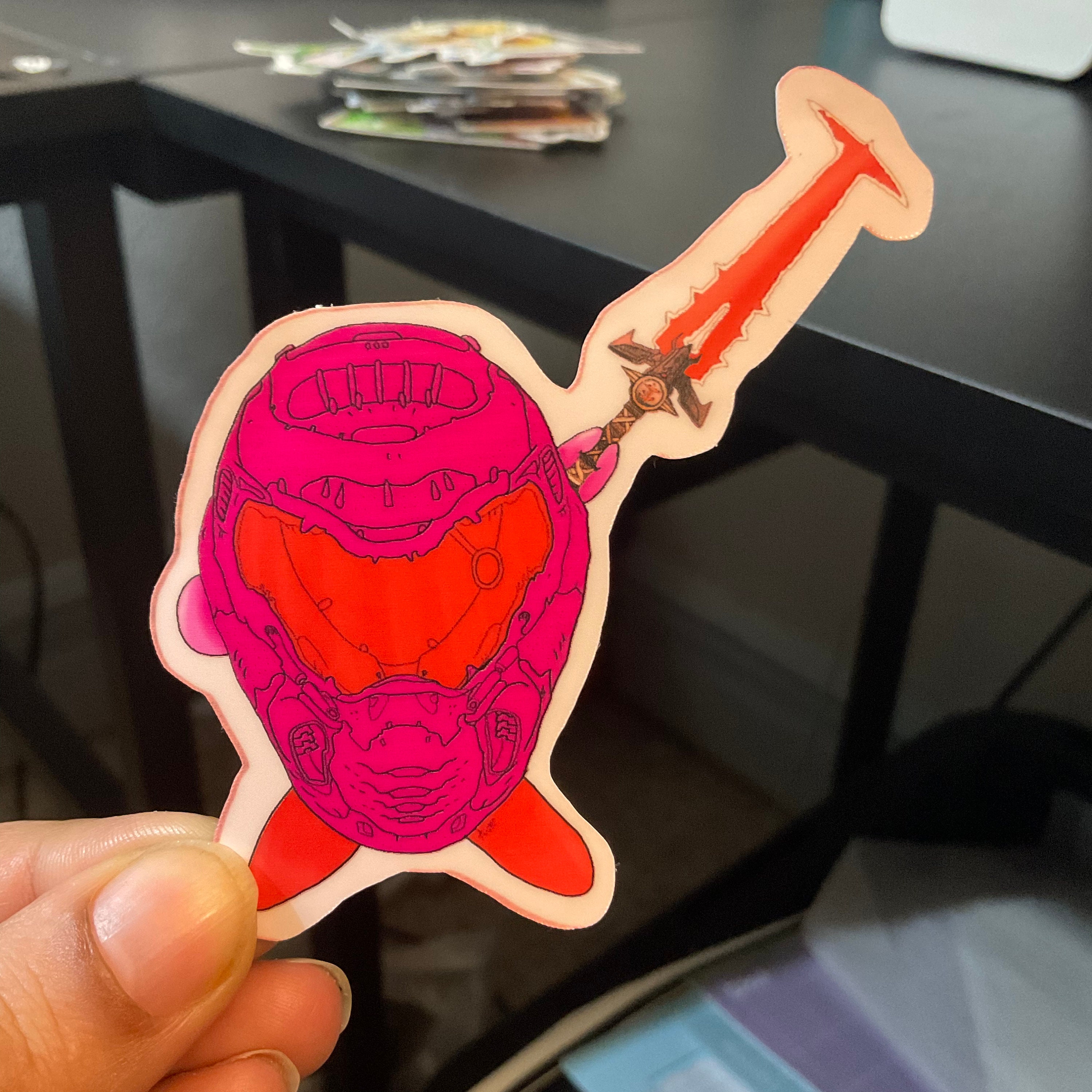 Doom Slayer Kirby Sticker - Etsy