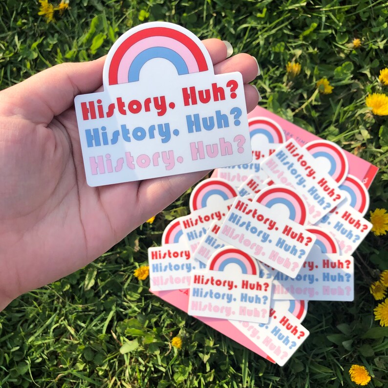 History Huh Rainbow Stickers _ Red White and Royal Blue - Etsy