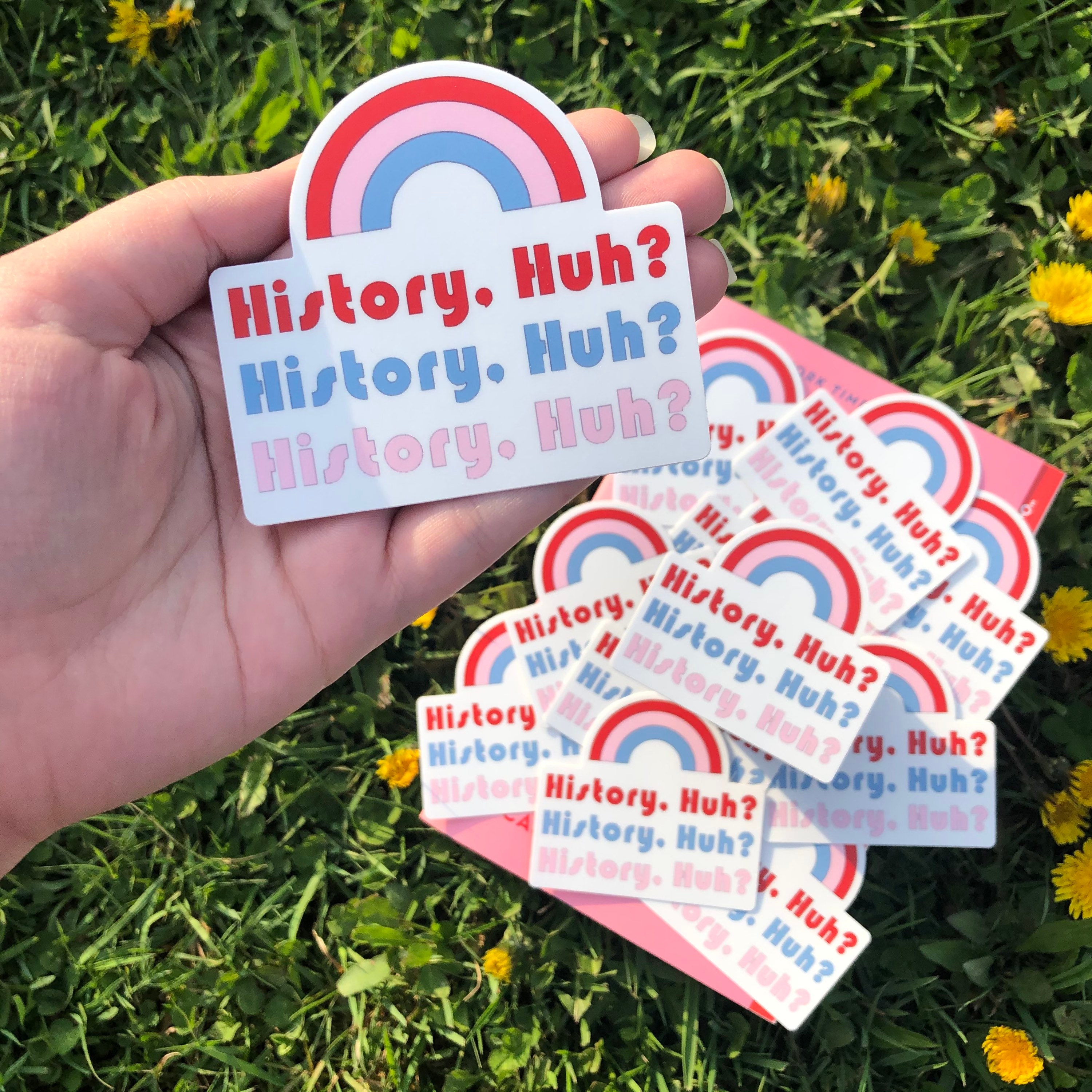 History Huh Rainbow Stickers _ Red White and Royal Blue | Etsy