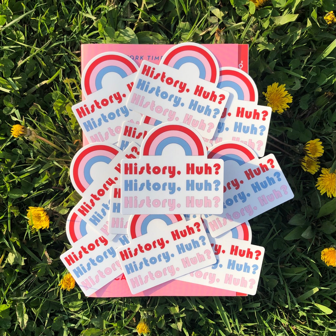 History Huh Rainbow Stickers _ Red White and Royal Blue | Etsy