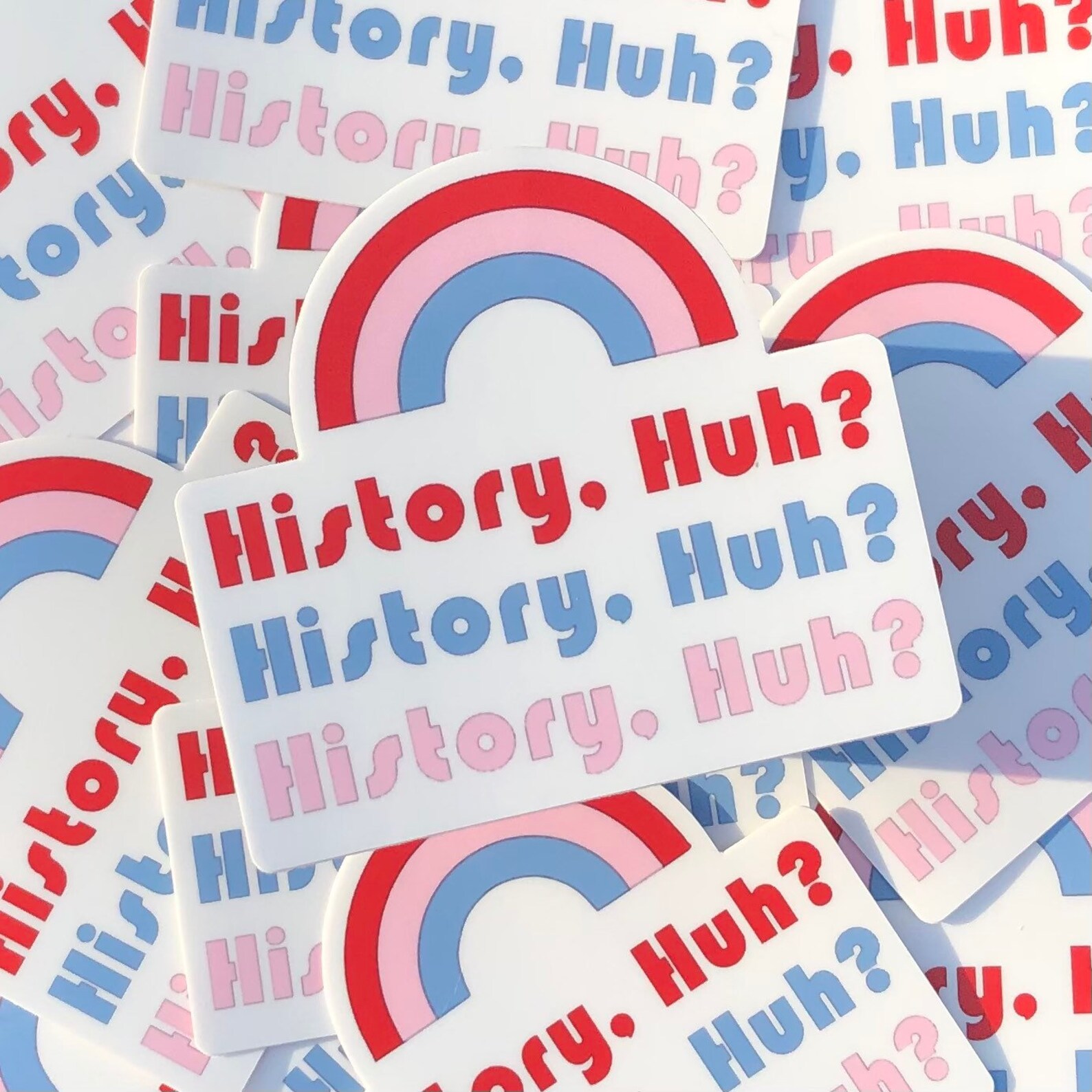 History Huh Rainbow Stickers _ Red White and Royal Blue - Etsy UK