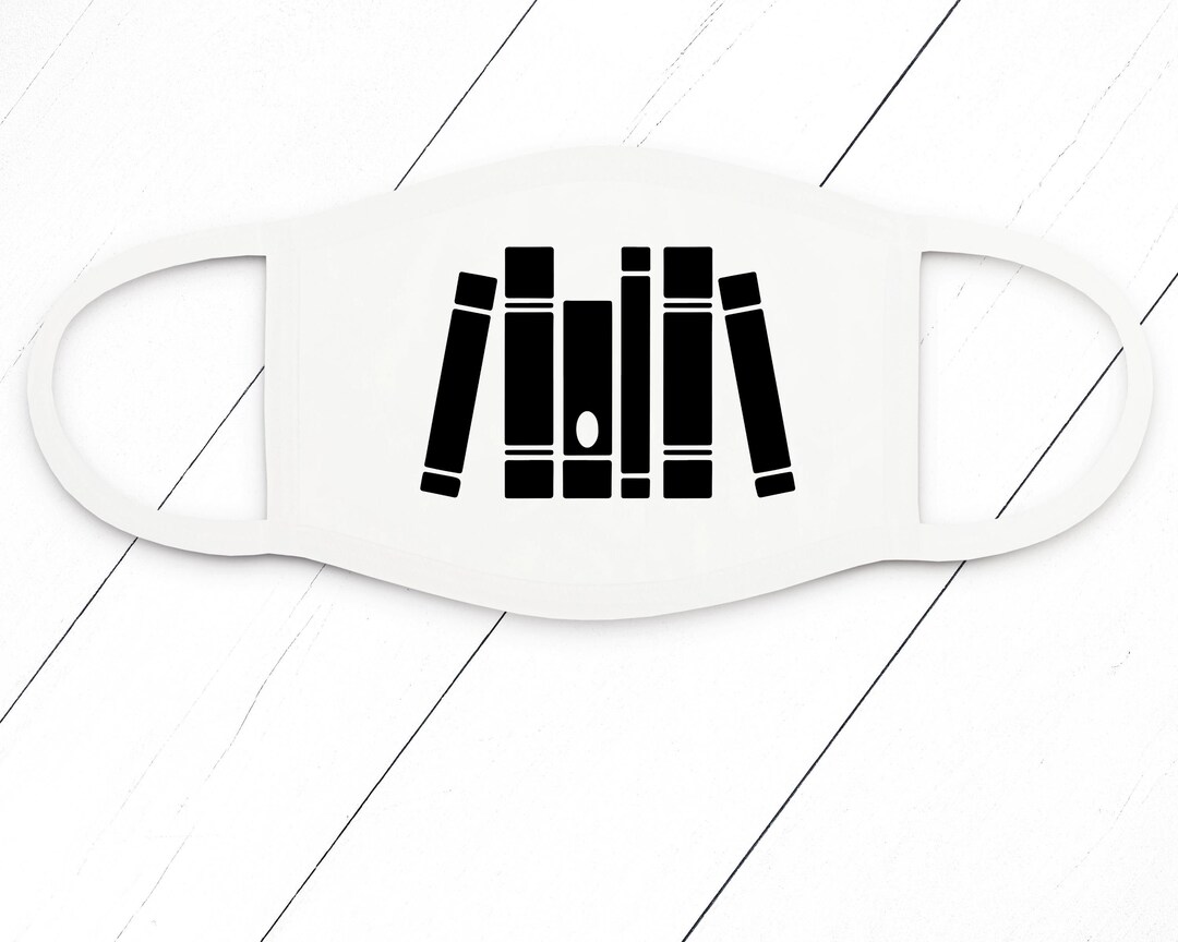 Books Face Mask PRE-ORDER _ White - Etsy