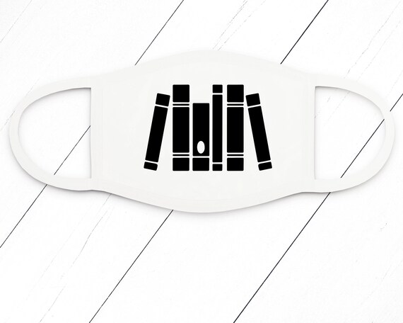 Books Face Mask PRE-ORDER _ White | Etsy