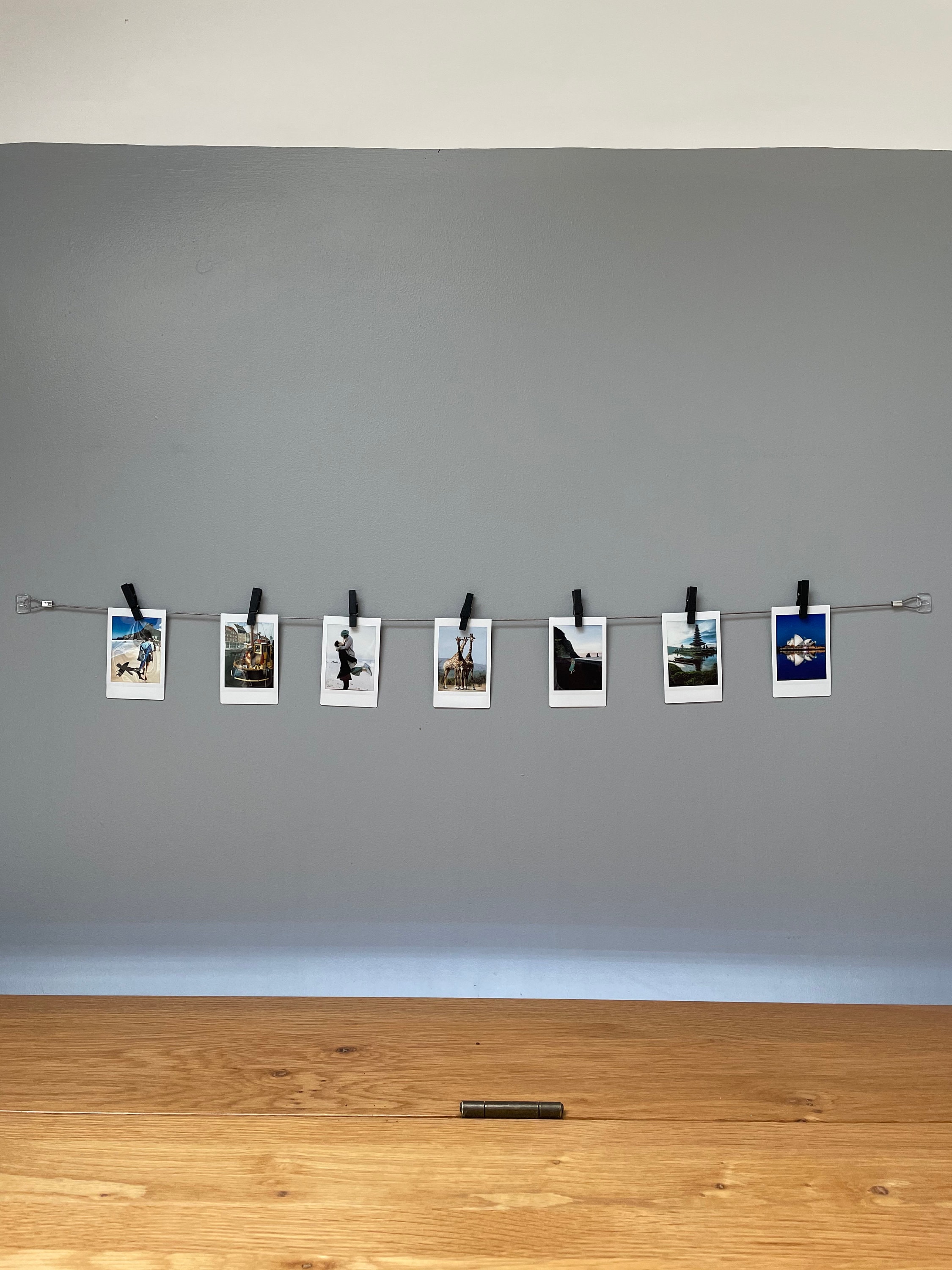 Cable Photo Display // Cable Photo Holder // Instax Mini Prints ...