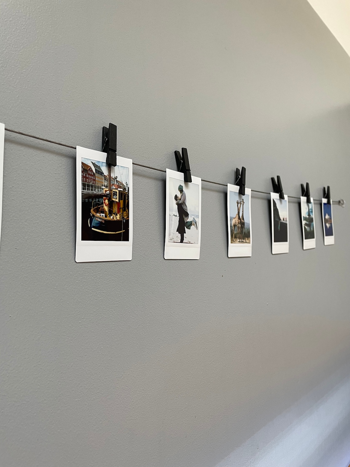 Cable Photo Display // Cable Photo Holder // Instax Mini Prints ...