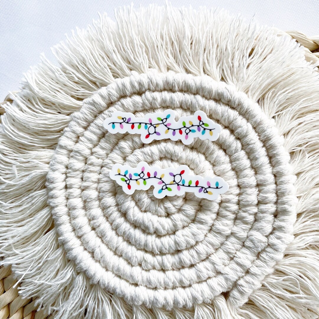 String of Christmas Lights Sticker Set of 2, Holiday Sticker, Scrapbook ...