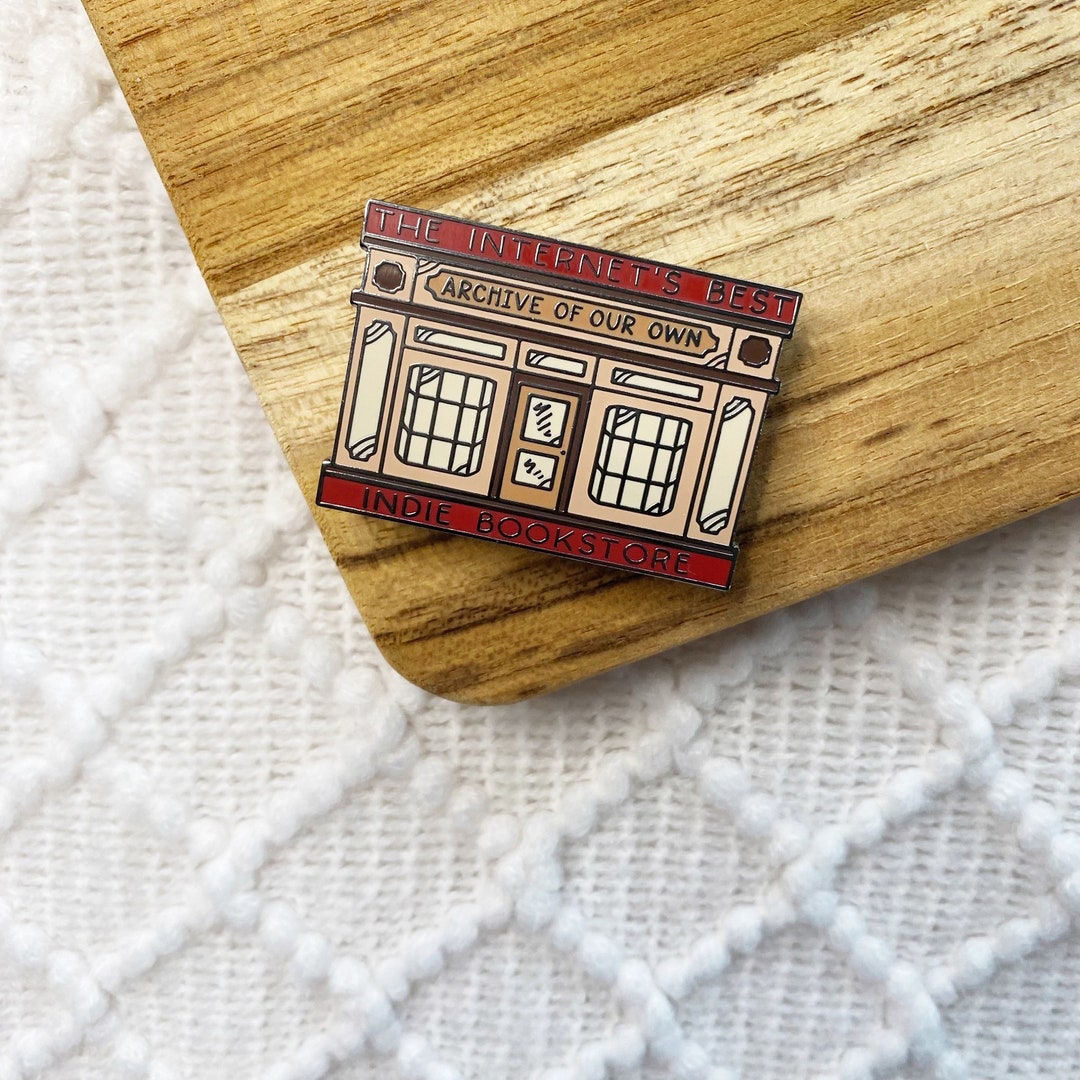 Ao3 Bookstore Enamel Pin, Bookish Fanfiction Pin - Etsy