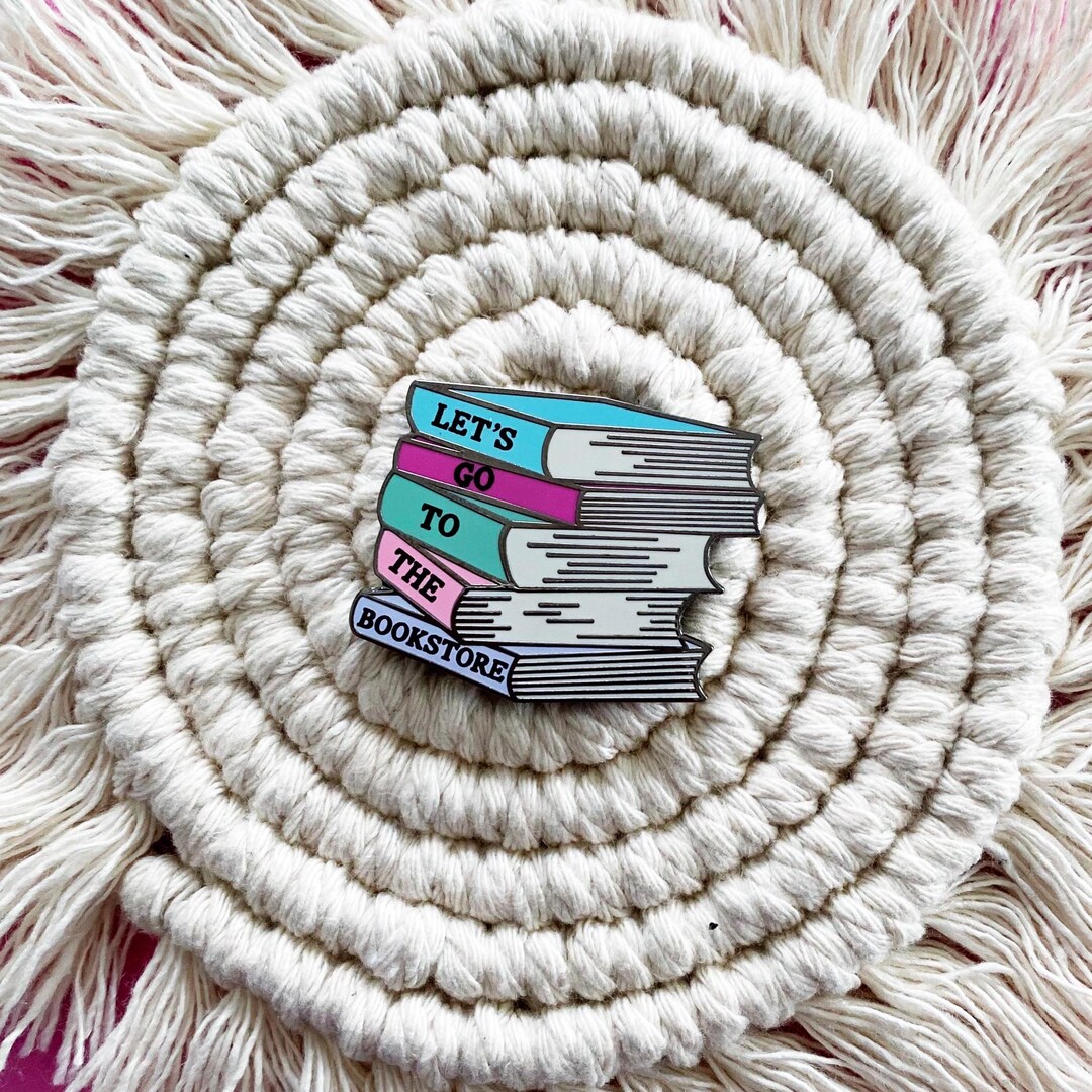 Let's Go to the Bookstore Enamel Pin, Bookish Lapel Pin - Etsy