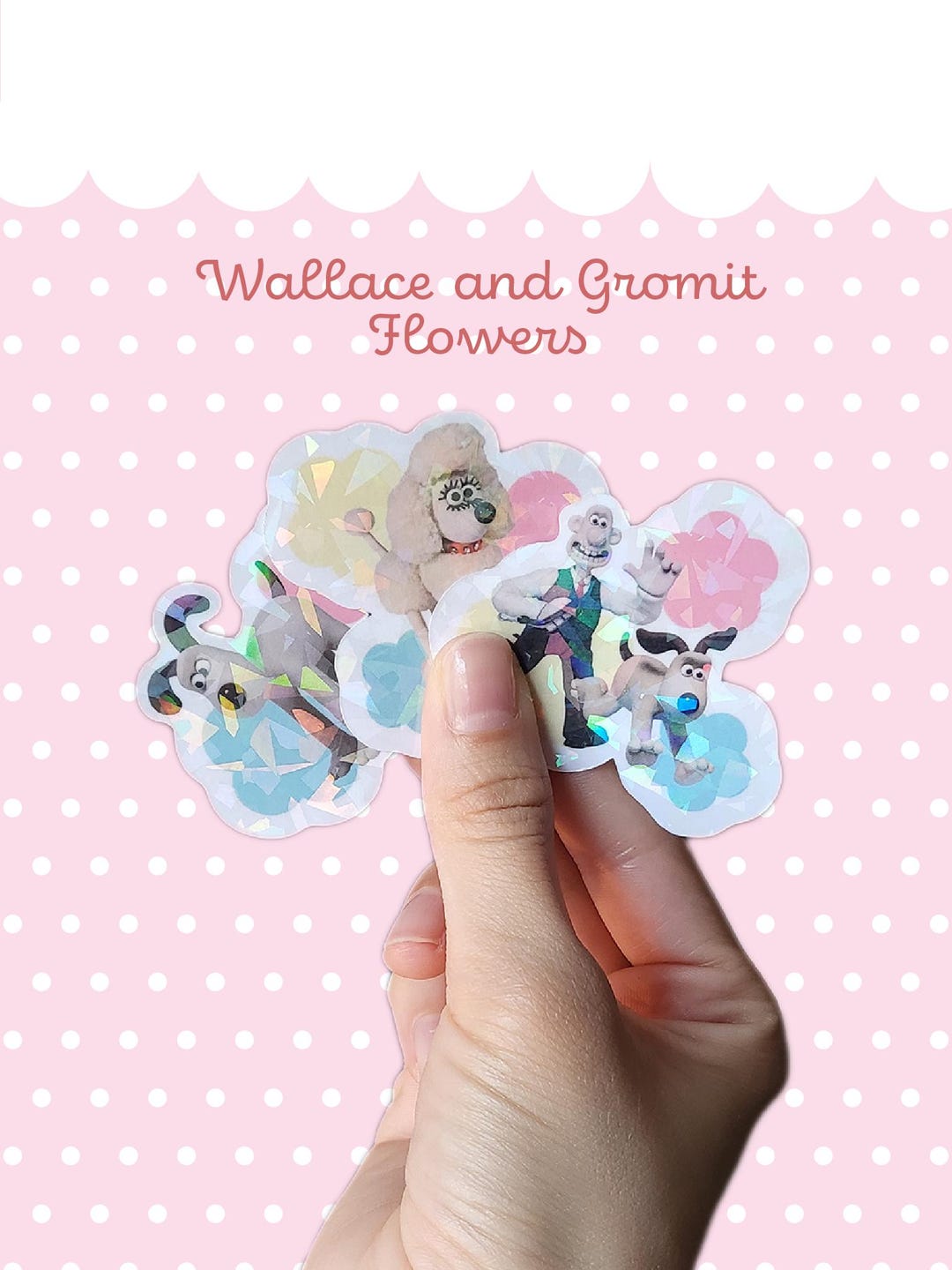 Wallace and Gromit Flower Stickers - Etsy