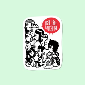 Palestine Gaza Protest Sticker Bundle, Handmade Palestine Stickers ...