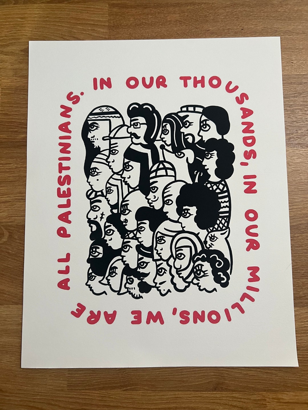 Handmade Palestine Poster, Free Palestine Poster, Gaza Charity Poster ...