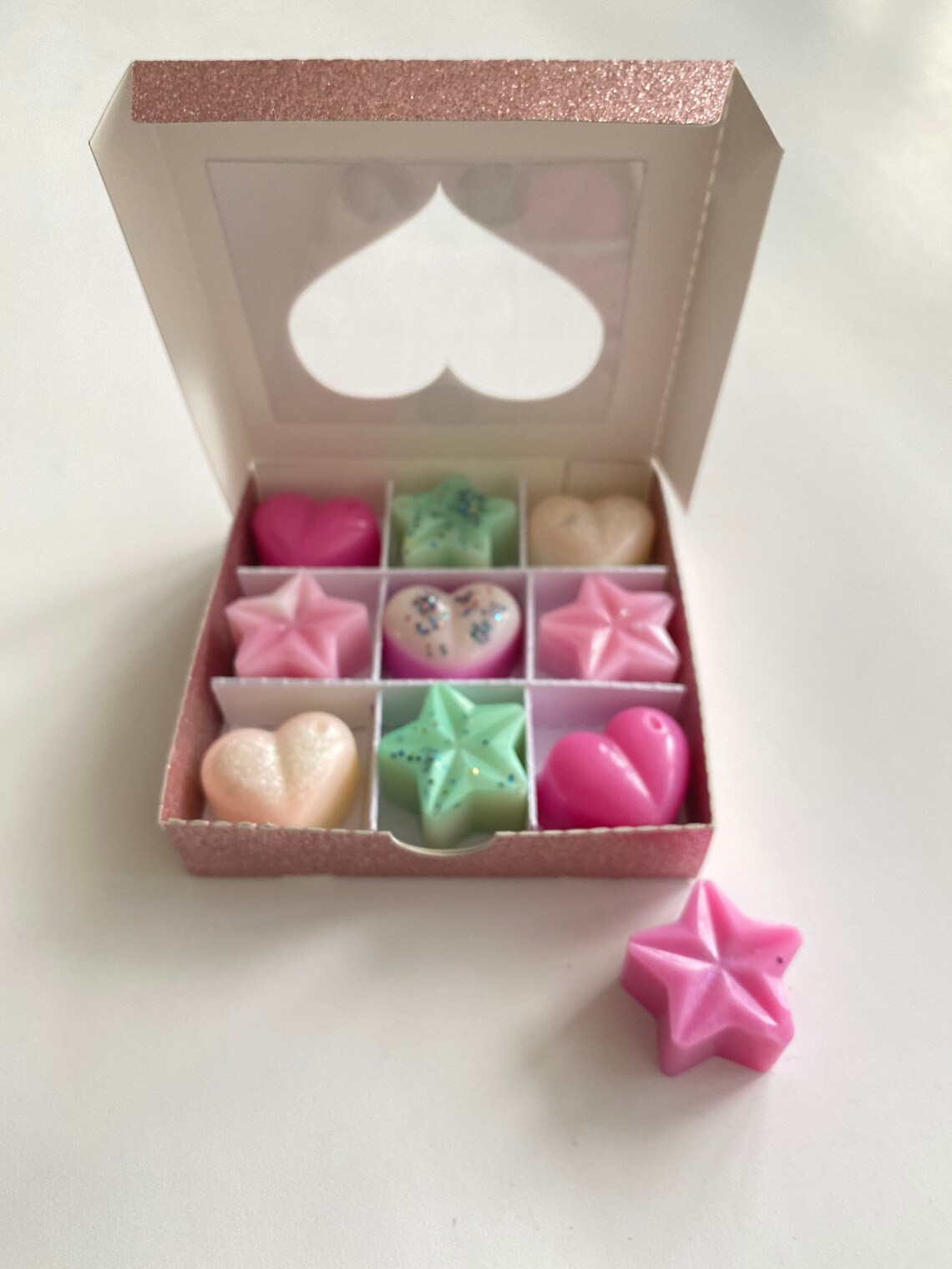 Pink Glitter Box of 9 Melts - Etsy UK