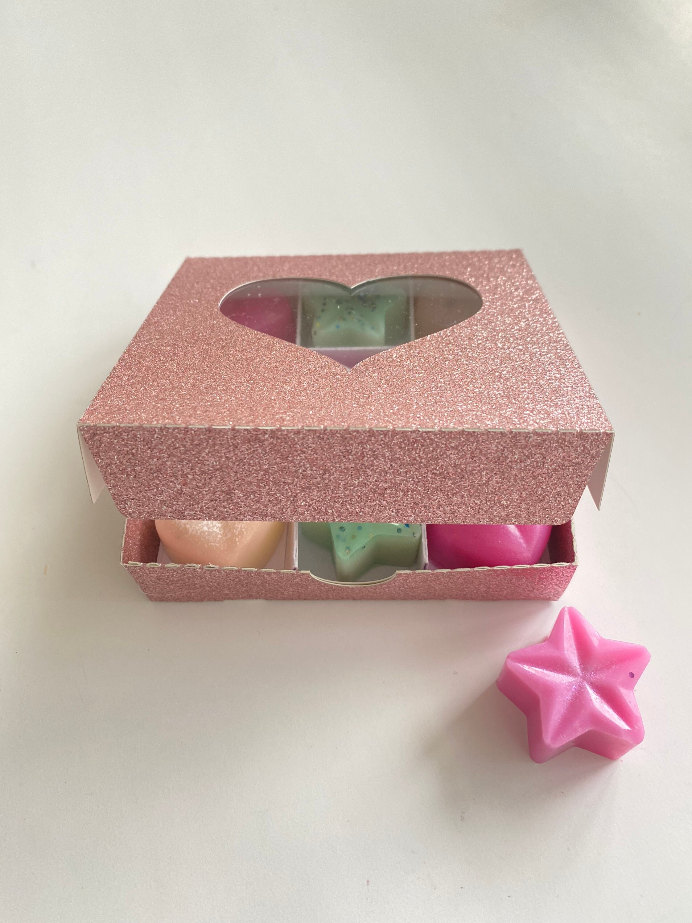 Pink Glitter Box of 9 Melts - Etsy UK
