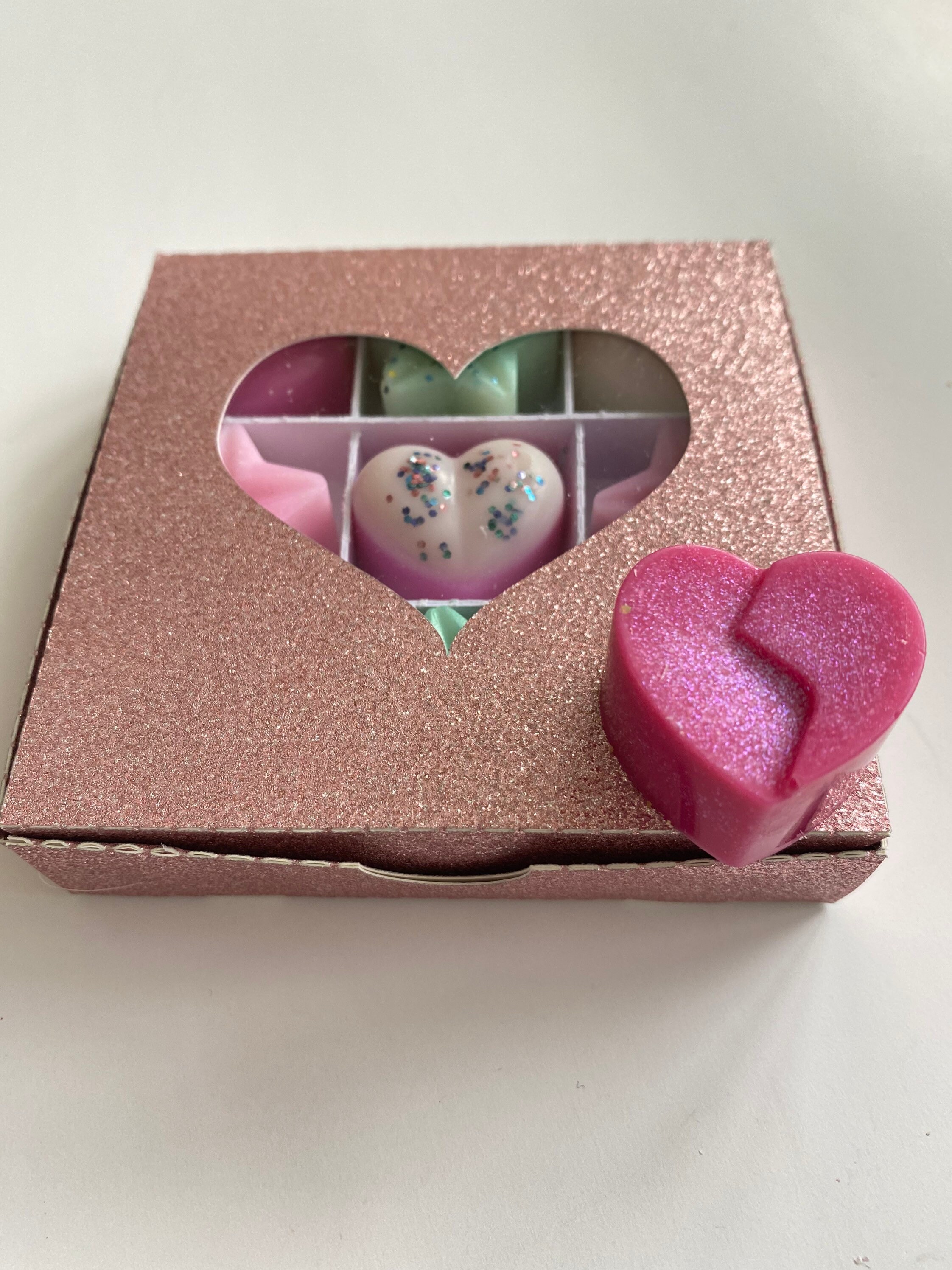 Pink Glitter Box of 9 Melts - Etsy UK