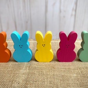 Wood Peeps - Easter Bunny Peeps - Wooden Peep Bunnies - Pastel Peeps ...