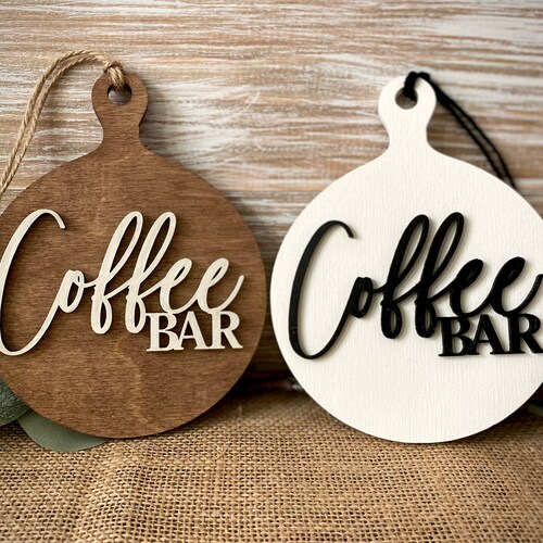 Coffee Bar Sign Farmhouse Coffee Bar Decor Rustic Coffee Bar - Etsy
