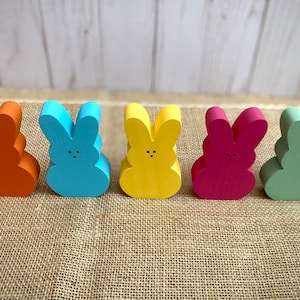 Wood Peeps - Easter Bunny Peeps - Wooden Peep Bunnies - Pastel Peeps ...