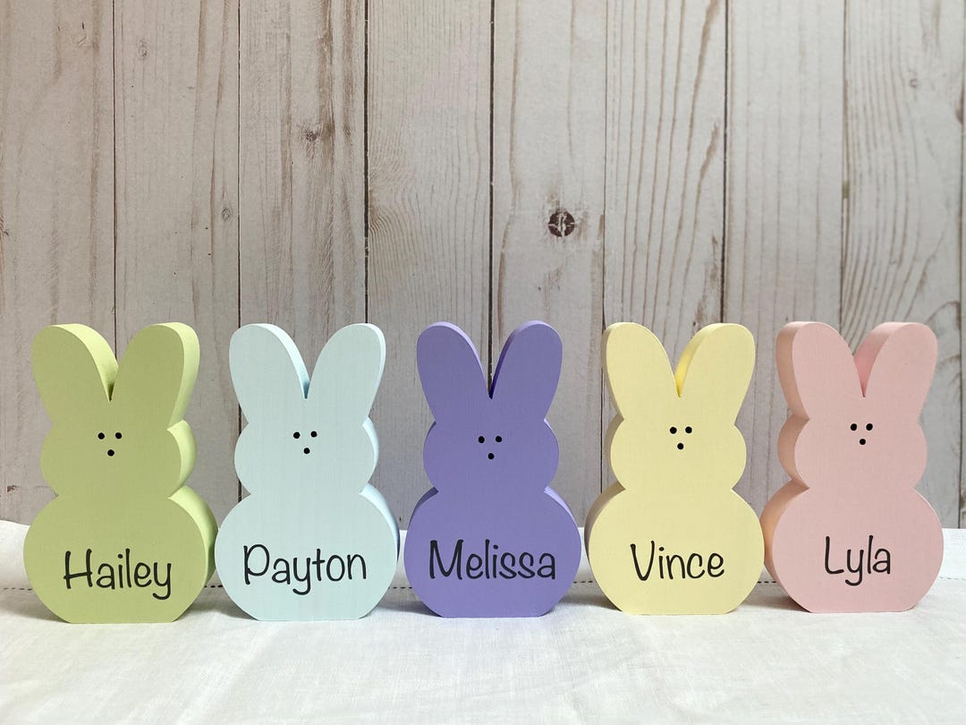 Personalized Wood Peeps - Custom Easter Decor - Wooden Easter Peep ...