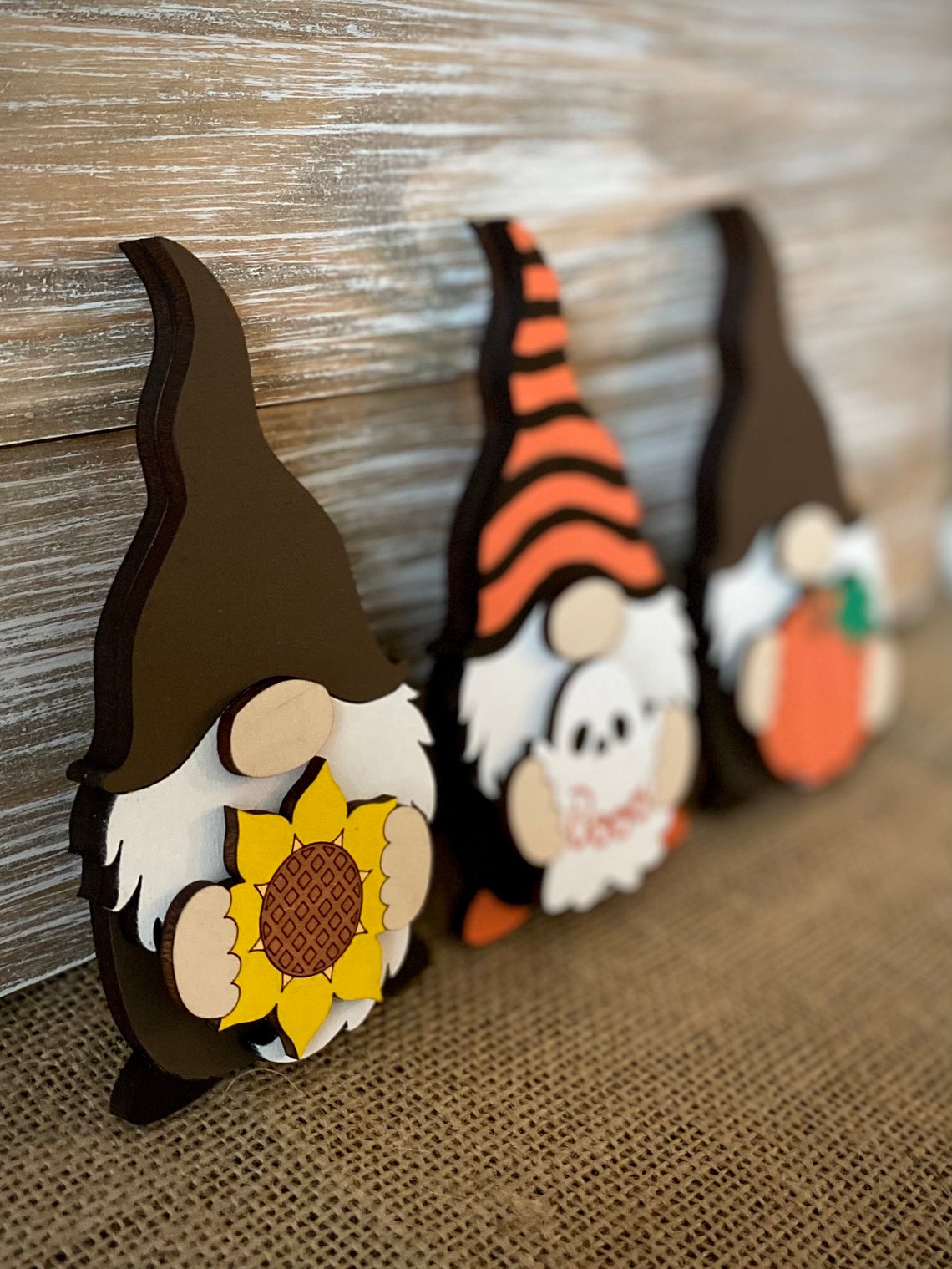 Fall Gnome Decor 3D Wood Gnome for Halloween Fall - Etsy