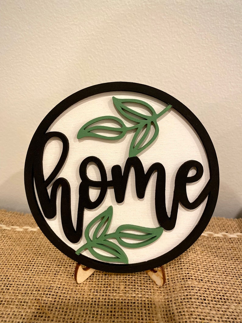Small Round Signs - Interchangeable Inserts - Tiered Tray Seasonal ...