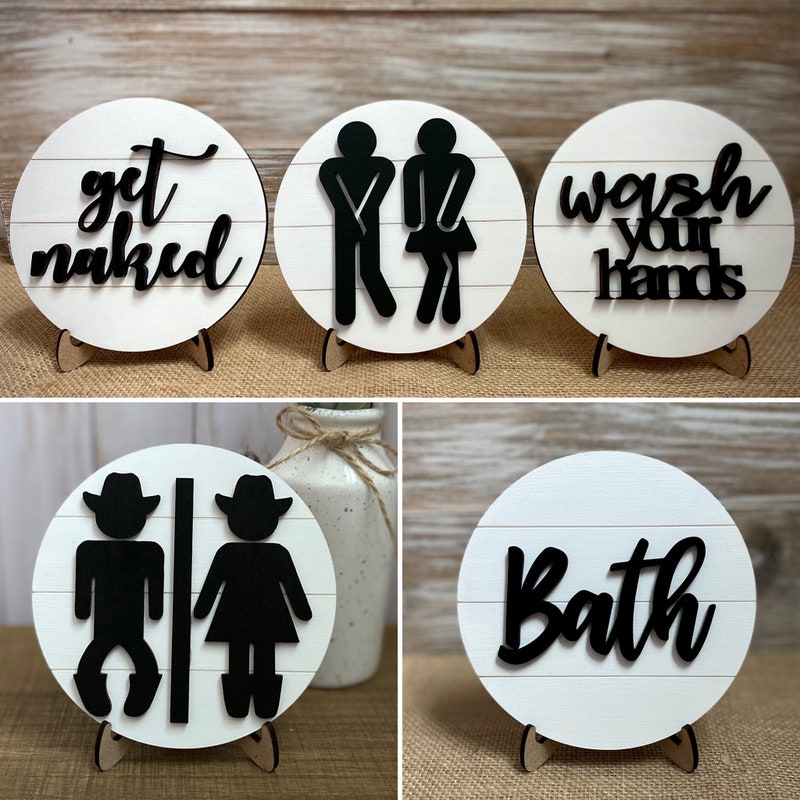 Small Bathroom Signs - Etsy