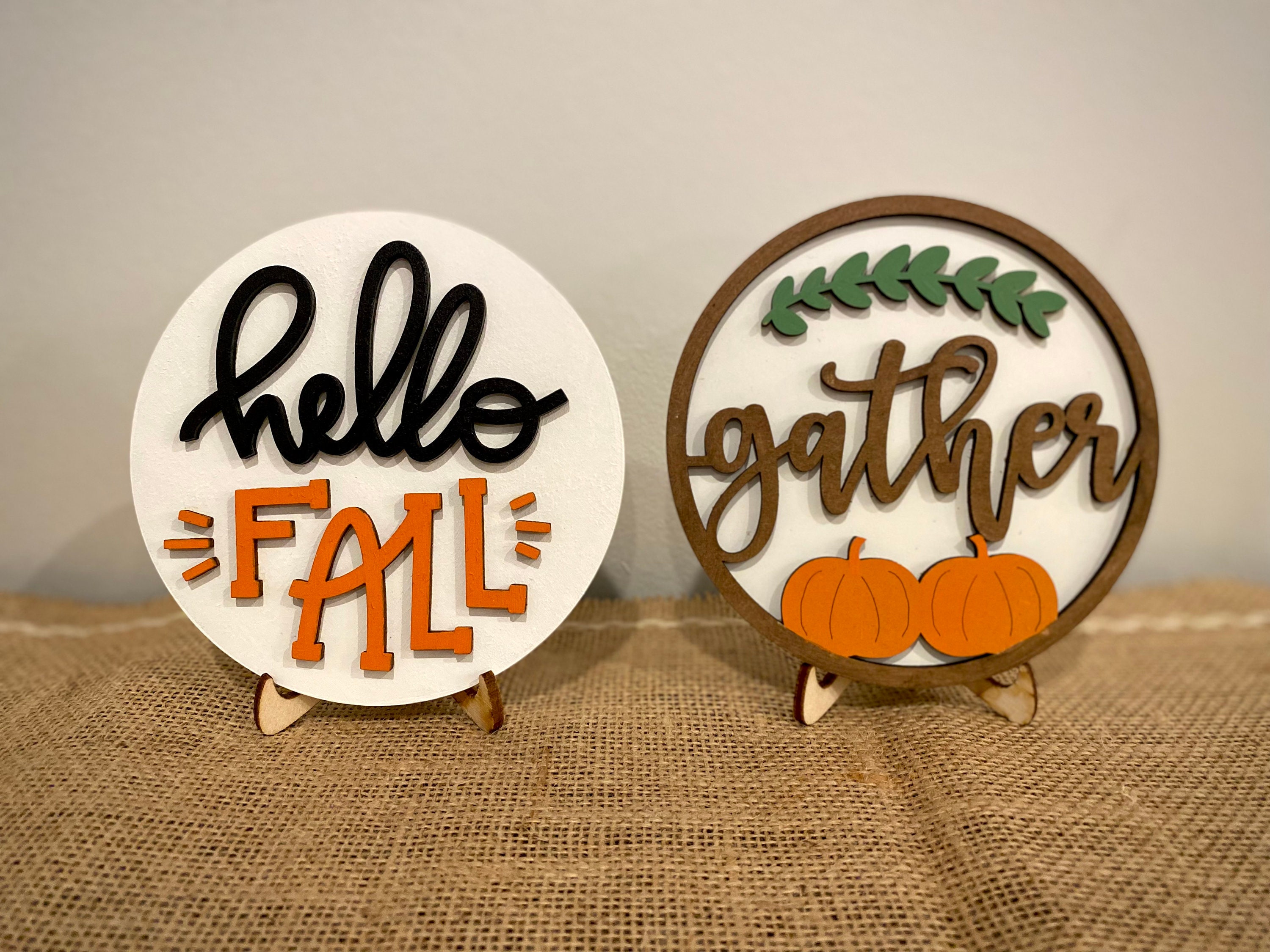Small Round Signs Interchangeable Inserts Tiered Tray - Etsy