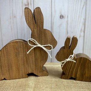 Chunky Wood Bunny Wooden Easter Bunnies Rustic Farmhouse Easter Decor ...