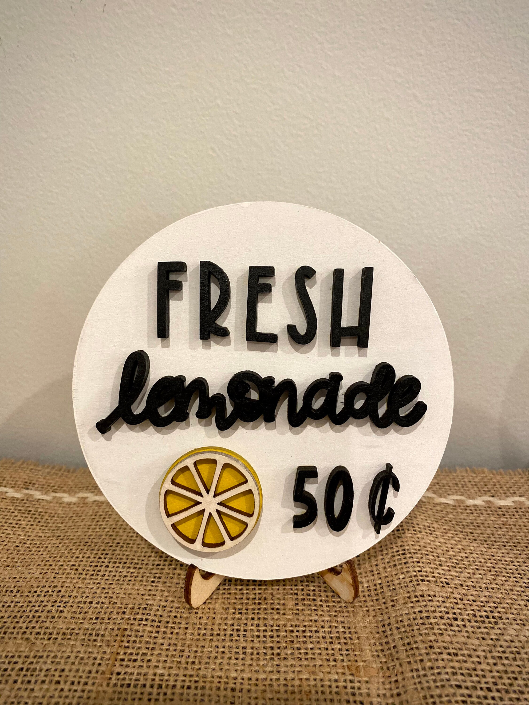 Small Round Signs - Interchangeable Inserts - Tiered Tray Seasonal ...