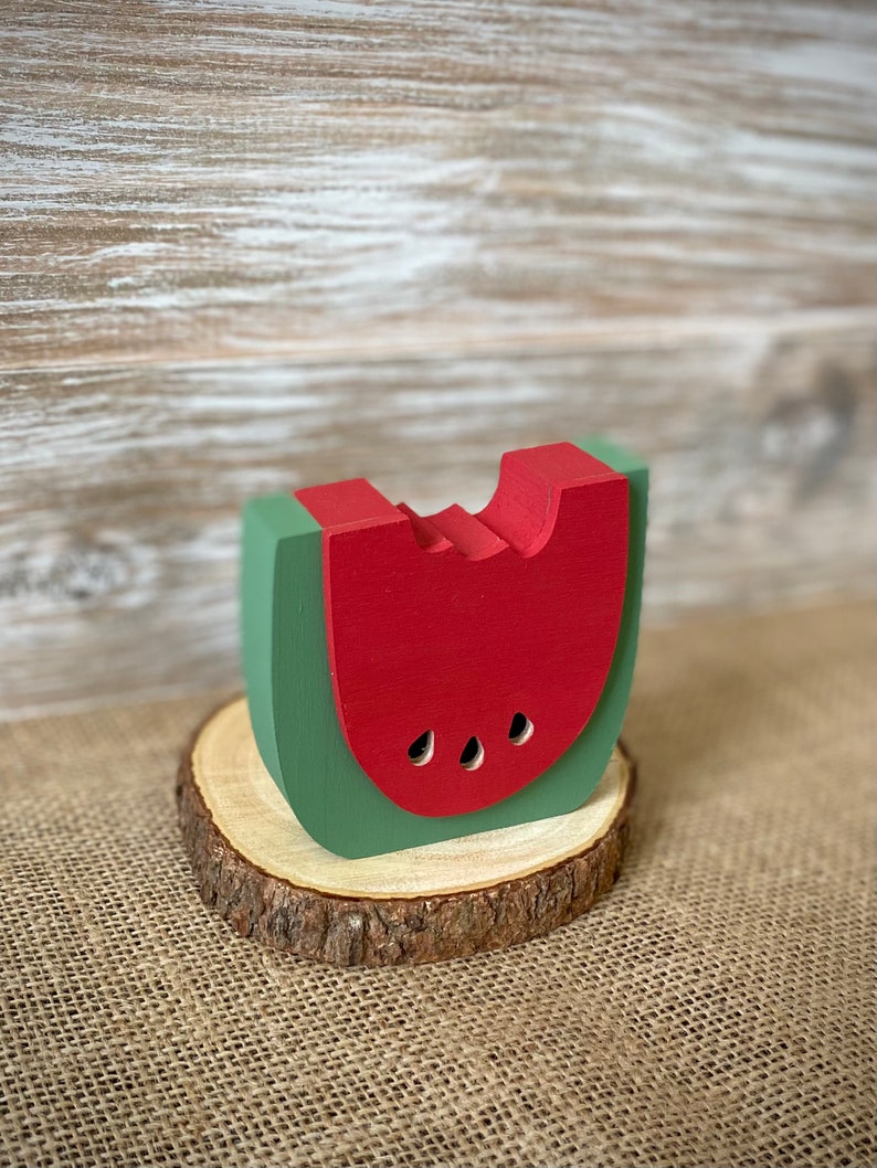 Watermelon - Chunky Wood Watermelon - Summer Tiered Tray Decor - 3D ...