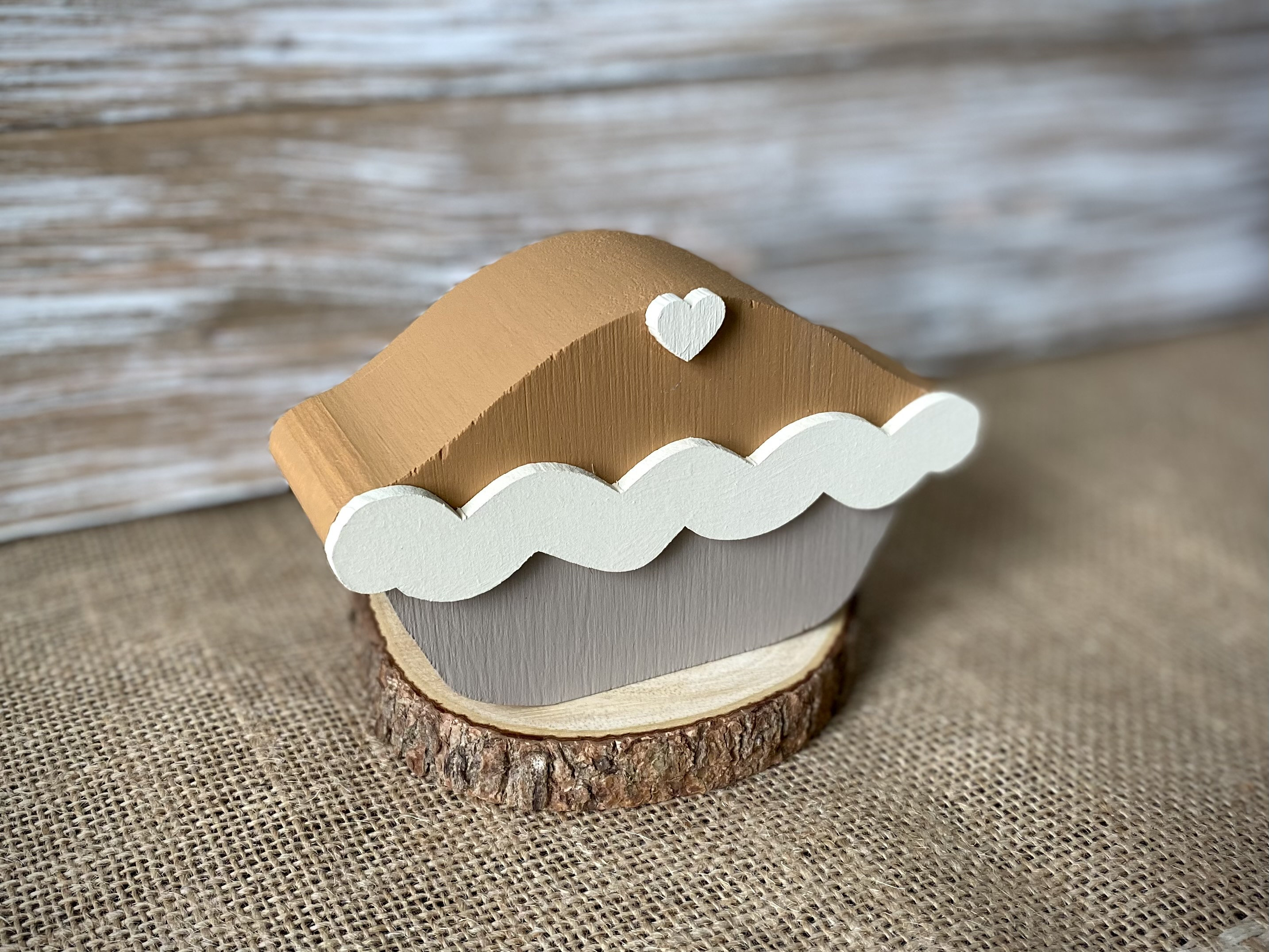 Pumpkin Pie Chunky Wood Shape - Thanksgiving Tiered Tray Decor - Fall ...