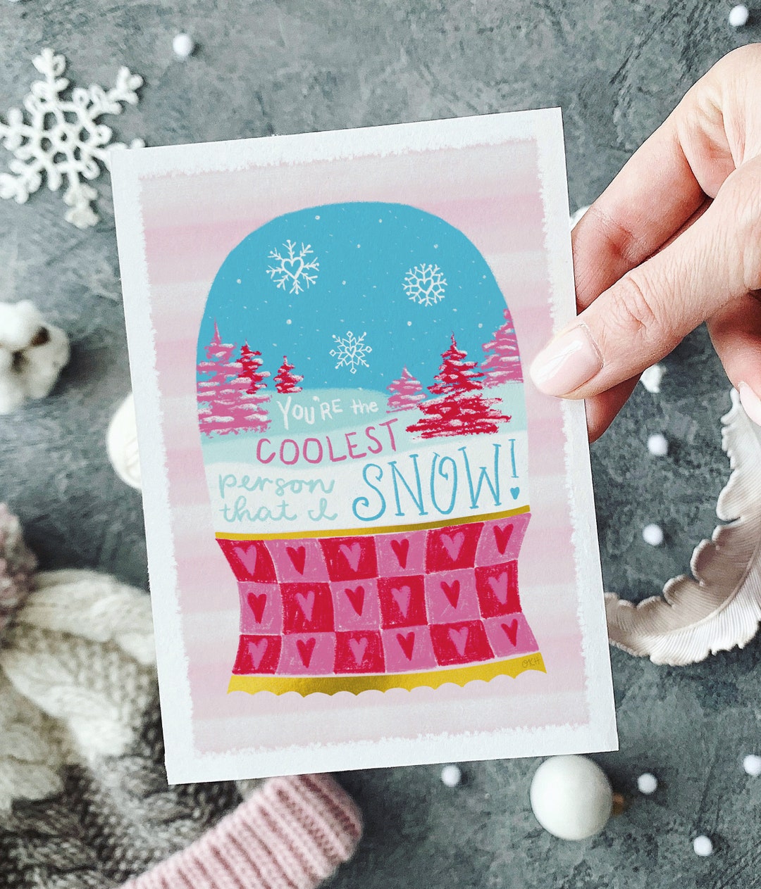 Snow Globe Postcards | Set of 5 - Etsy