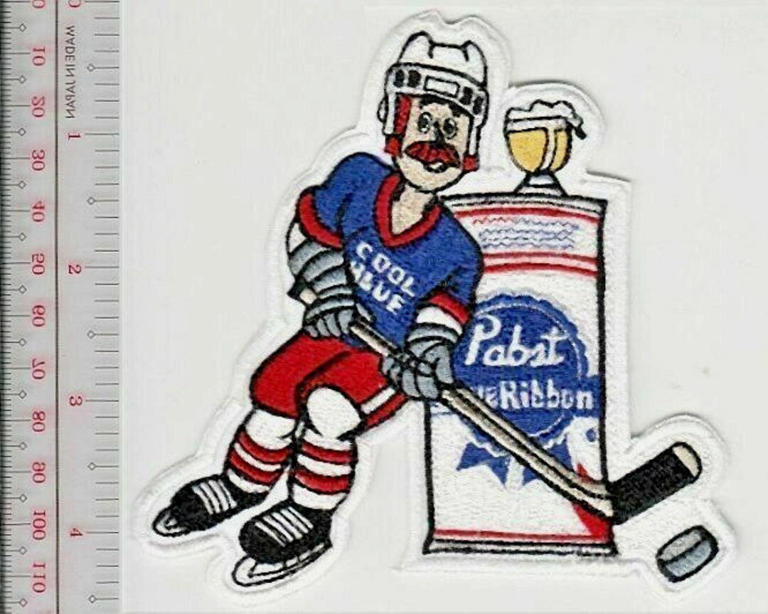 Beer Hockey Pabst Blue Ribbon Cool Blue Star 1970's Promo Patch ...