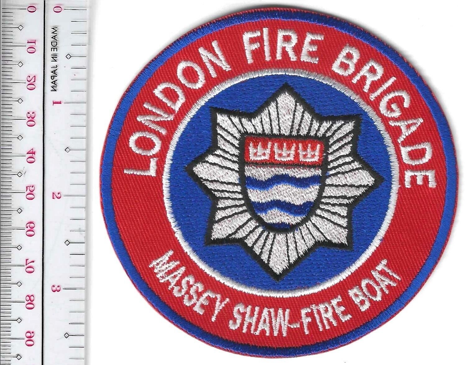 Fire Boat London Fire Brigade Massey Shaw Fireboat Lambeth River Patch ...