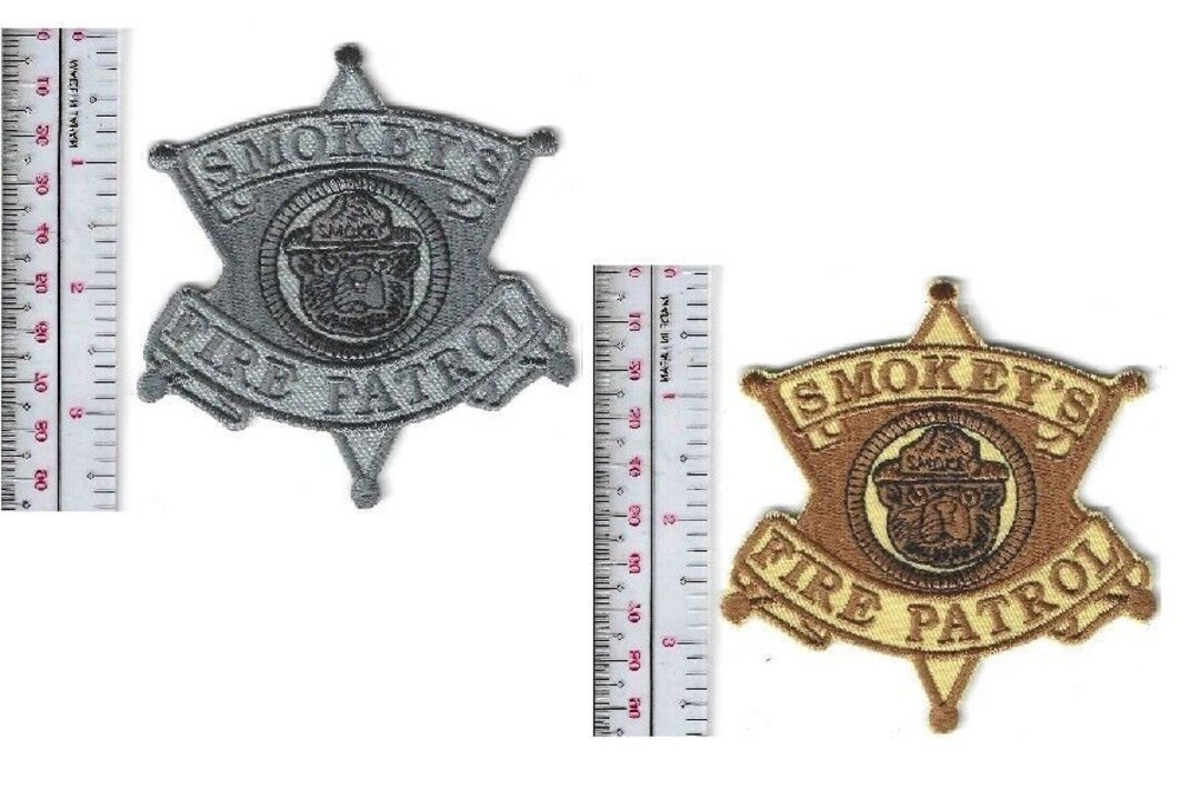 Smokey the Bear US Forest Service USFS Smokey's Fire Patrol Badge Grey ...