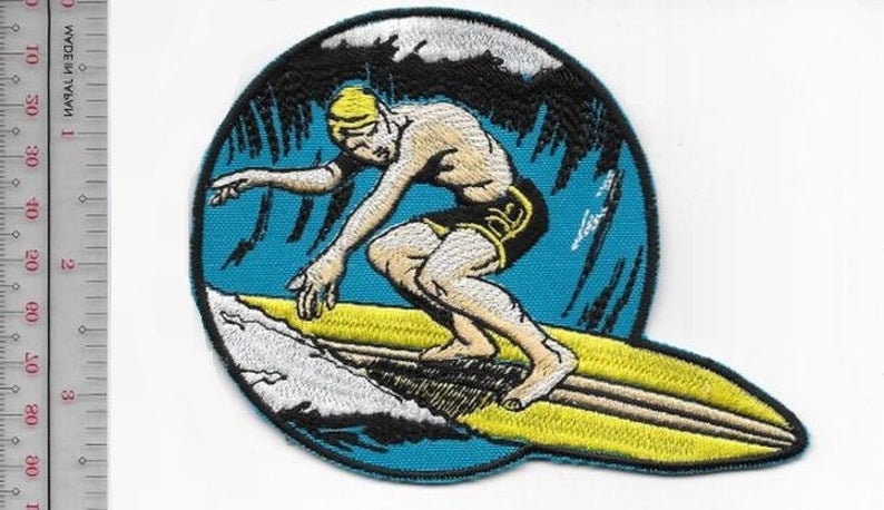 Vintage Surfing Patch Male Surfer 1960's & 1970's Era Longboard Surfing ...
