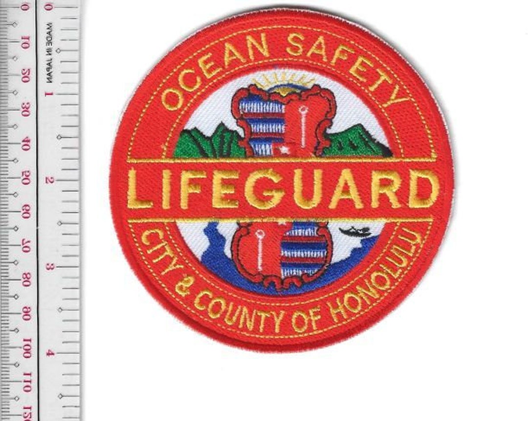 Lifeguard Hawaii Ocean Safety City & County of Honolulu Patch Vel Hooks ...