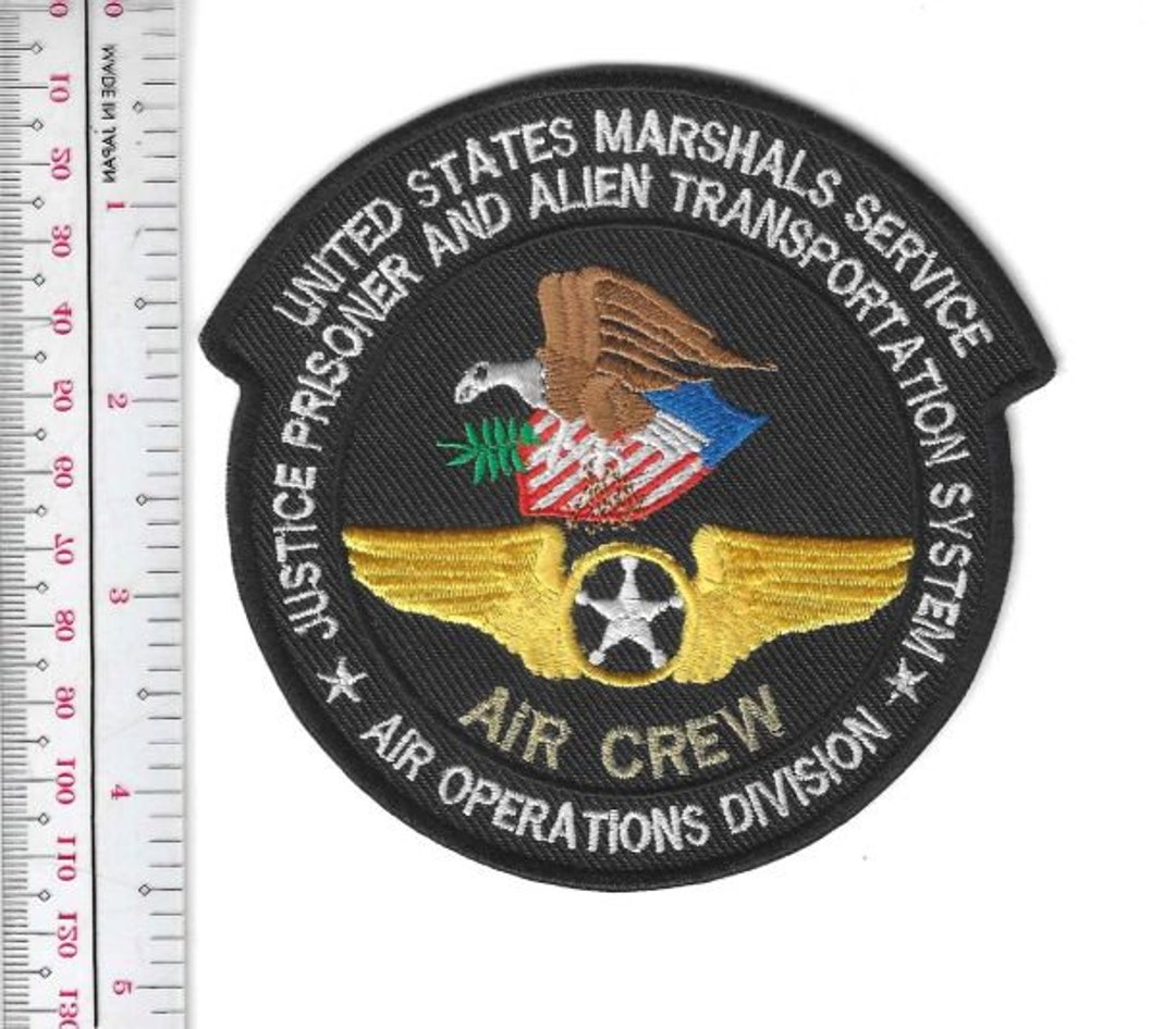 Us Marshal Justice Prisoner And Alien Transportation System Jpats Patch Black Etsy 8605
