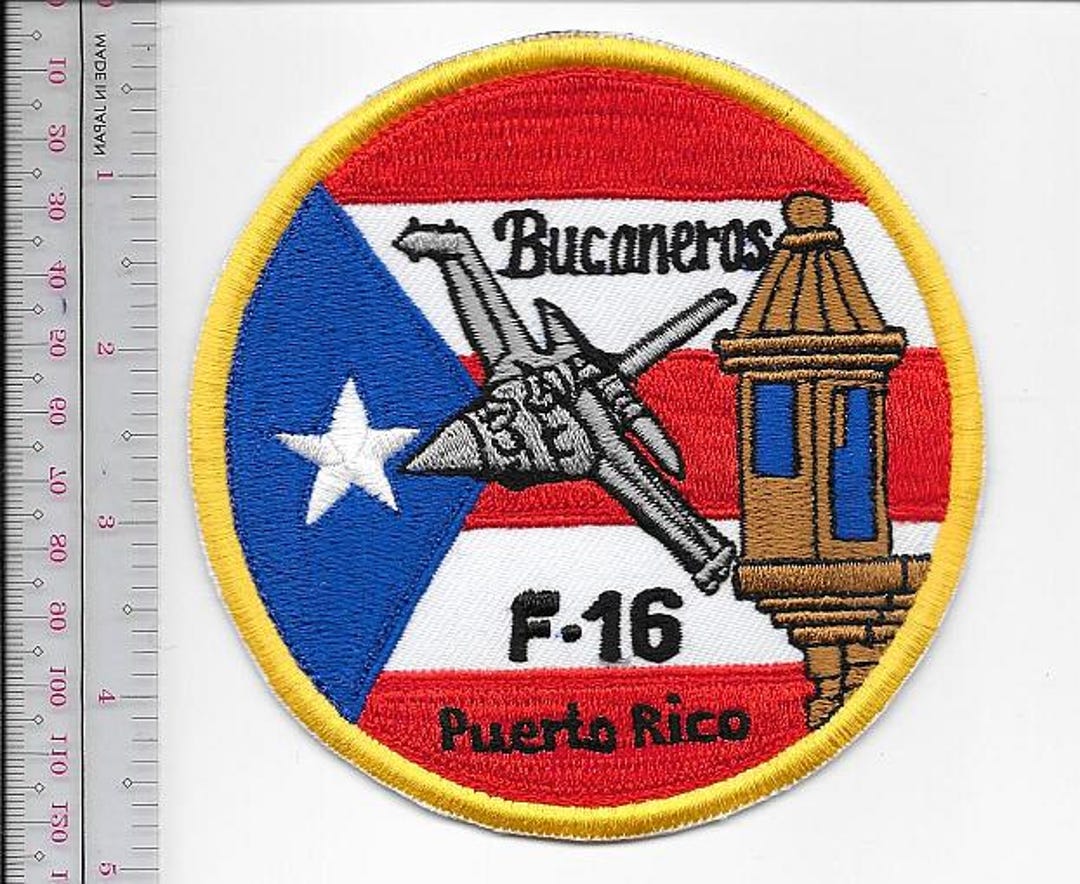 US Air Force USAF Puerto Rico Air National Guard Flying F-16 Bucaneros ...