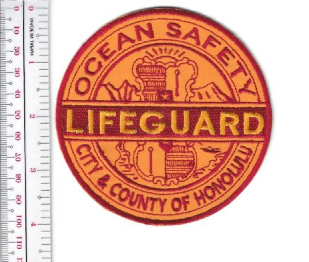 Ocean Safety Lifeguard City & County of Honolulu Yellow and Red - Etsy