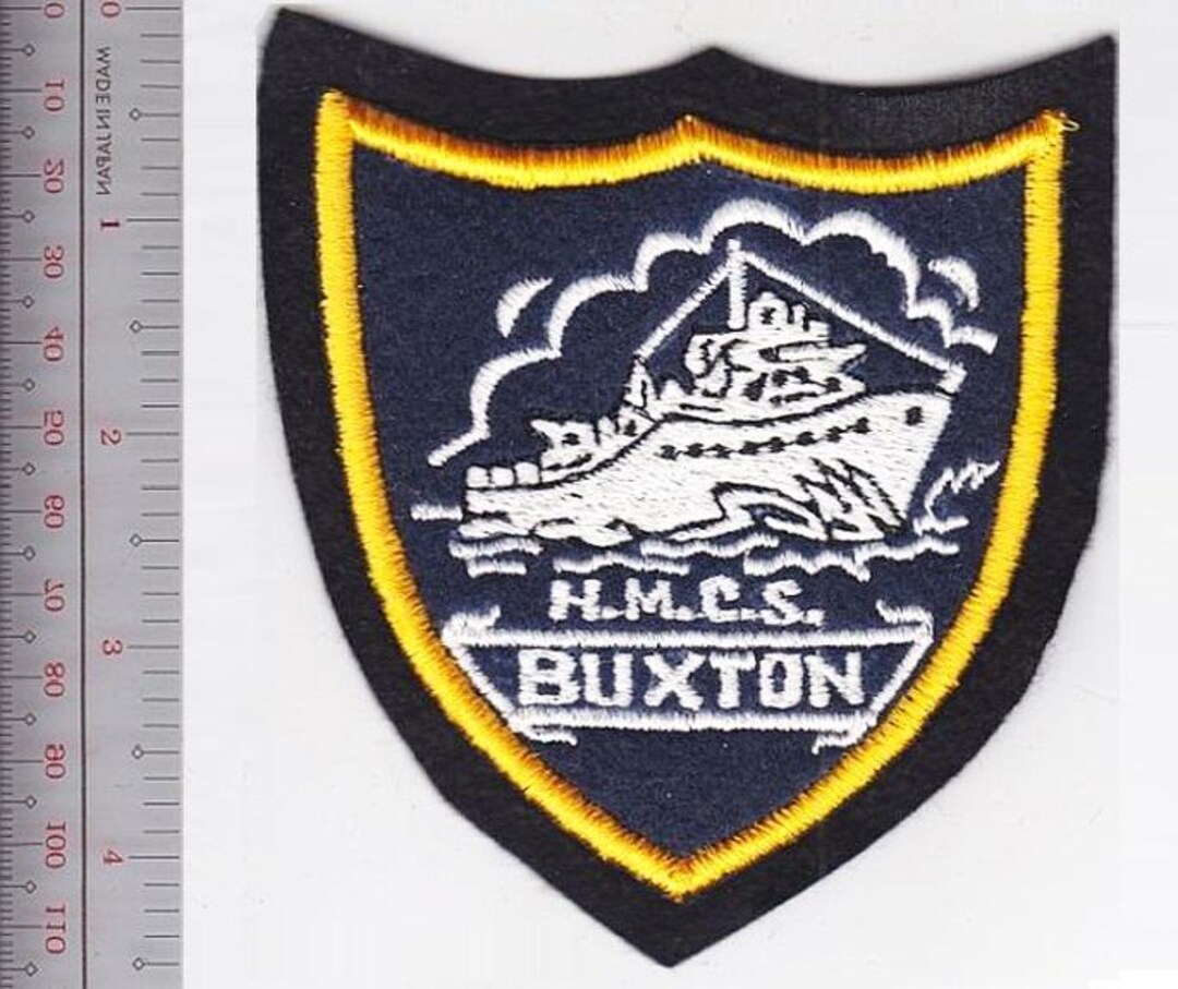 Canada Royal Canadian Navy RCN WWII HMCS Buxton H-96 Destroyer Town ...