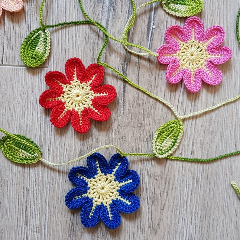 Crochet Flower Bunting Flower Garland - Etsy