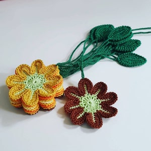 Crochet Fall Flower Bunting | Crochet Autumn Colours Garland - Etsy