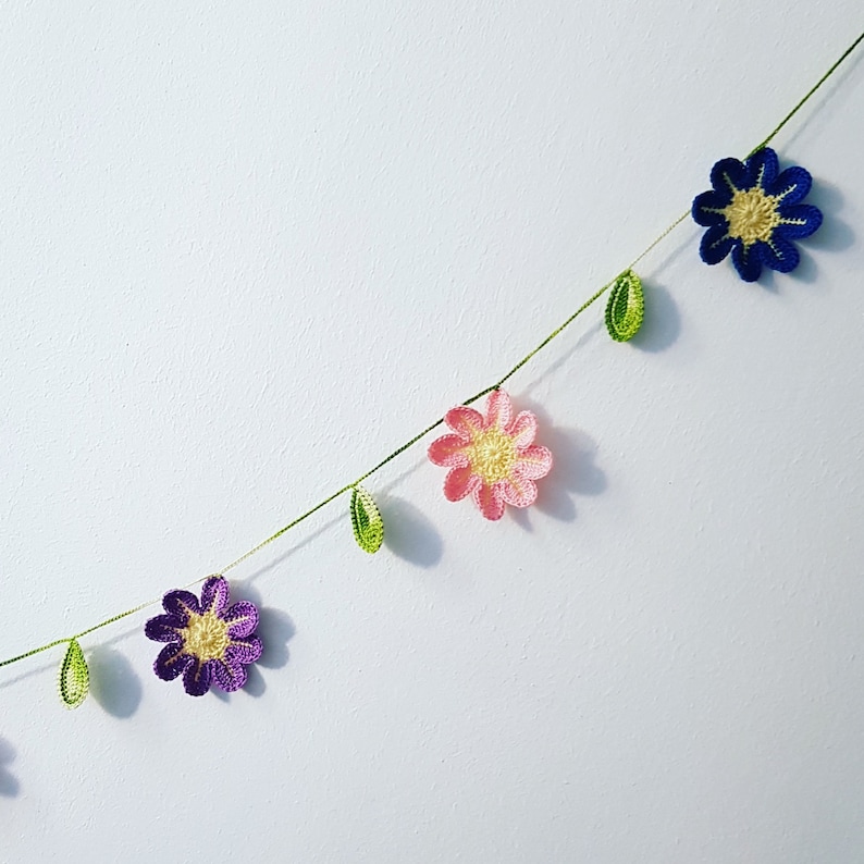 Crochet Flower Bunting Flower Garland - Etsy